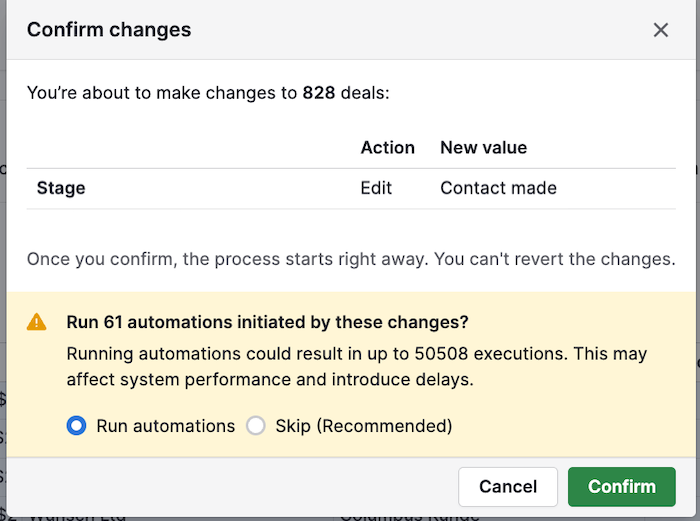 Bulk-editing and filtering - Knowledge Base | Pipedrive
